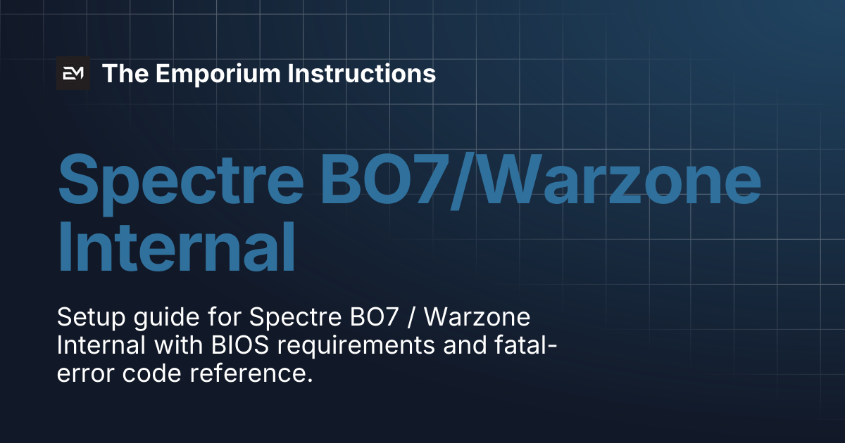 Zenith BO7 Internal | The Emporium Instructions
